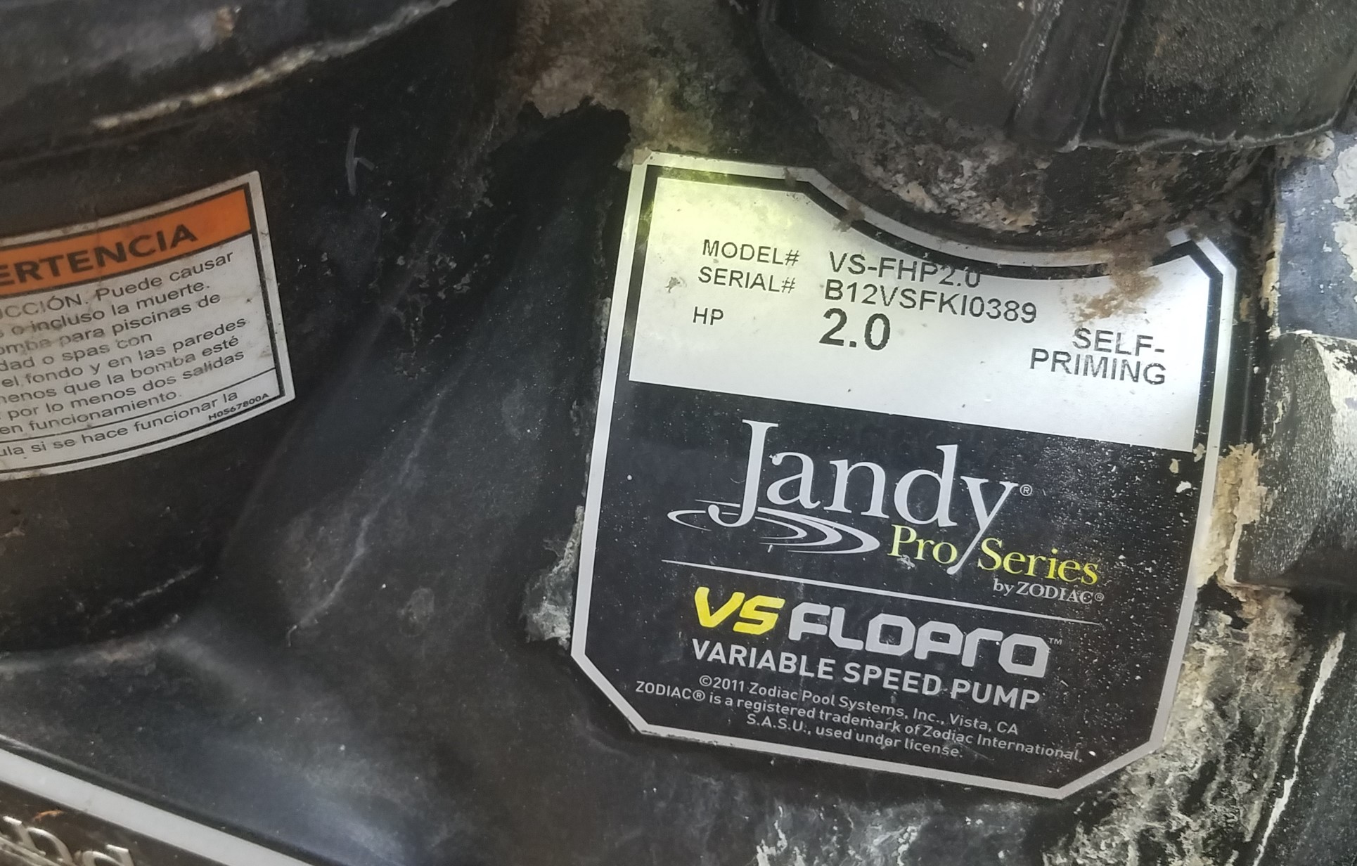 Jandy 2.5 HP Impeller With Screw and Backup Plate O-Ring - R0479603 ...