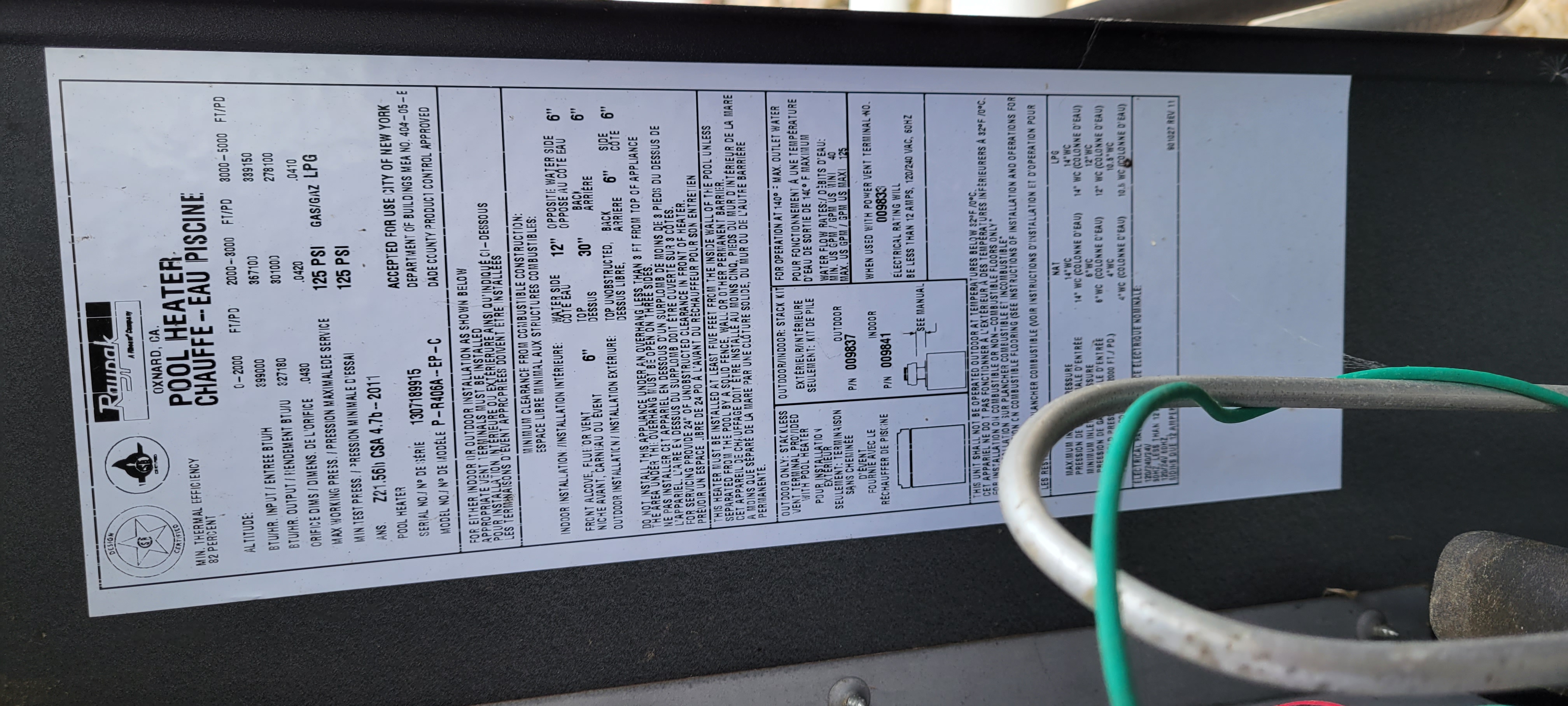 Raypak LCD Display, OEM - 013640F - INYOPools.com
