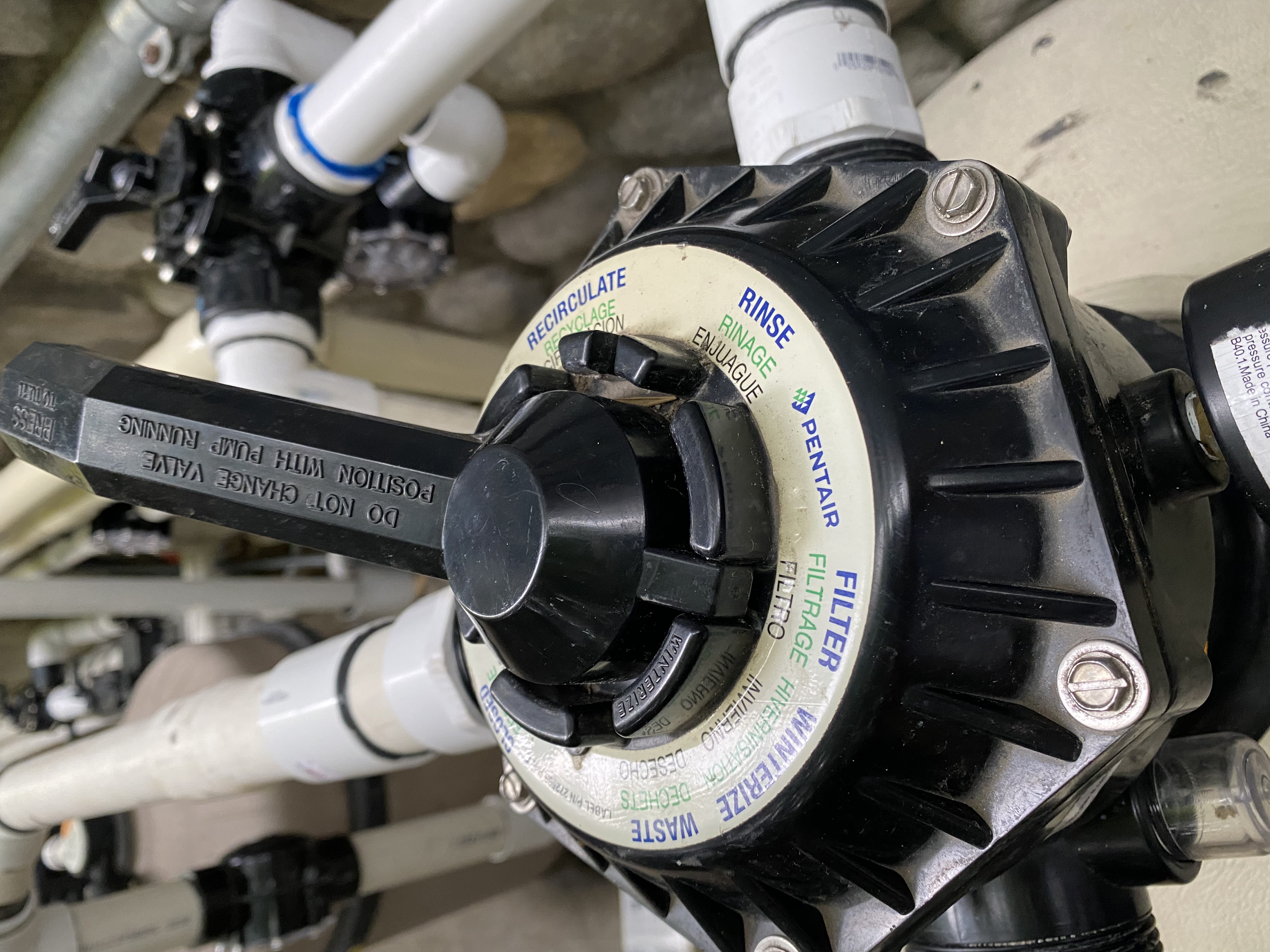 Pentair Sta-Rite Sand Filter Top Mount Multiport Valve with Clamp, 1-1/ ...