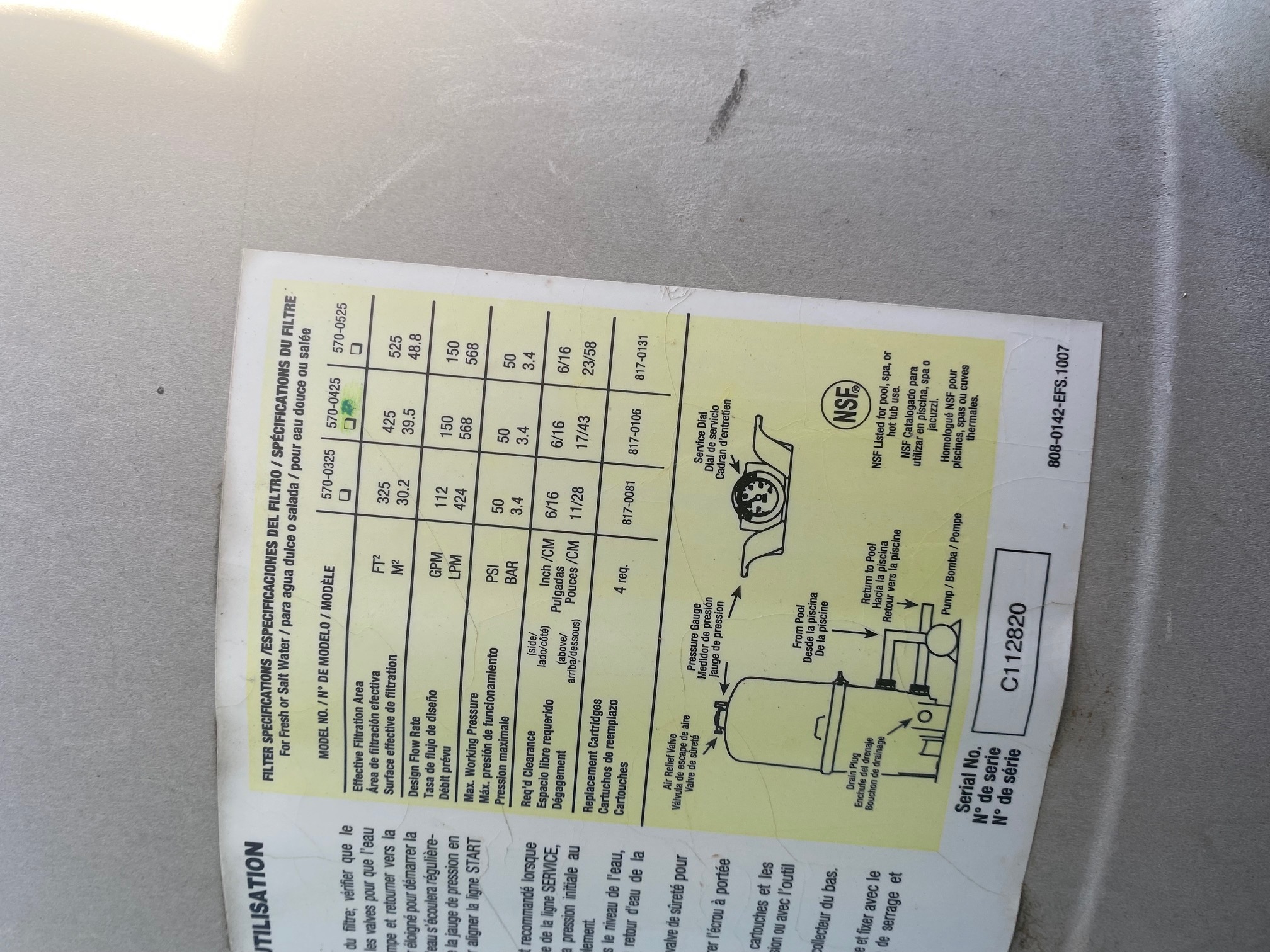 Waterway Crystal Water Filter Body Bottom with Labels - 550-4407 ...