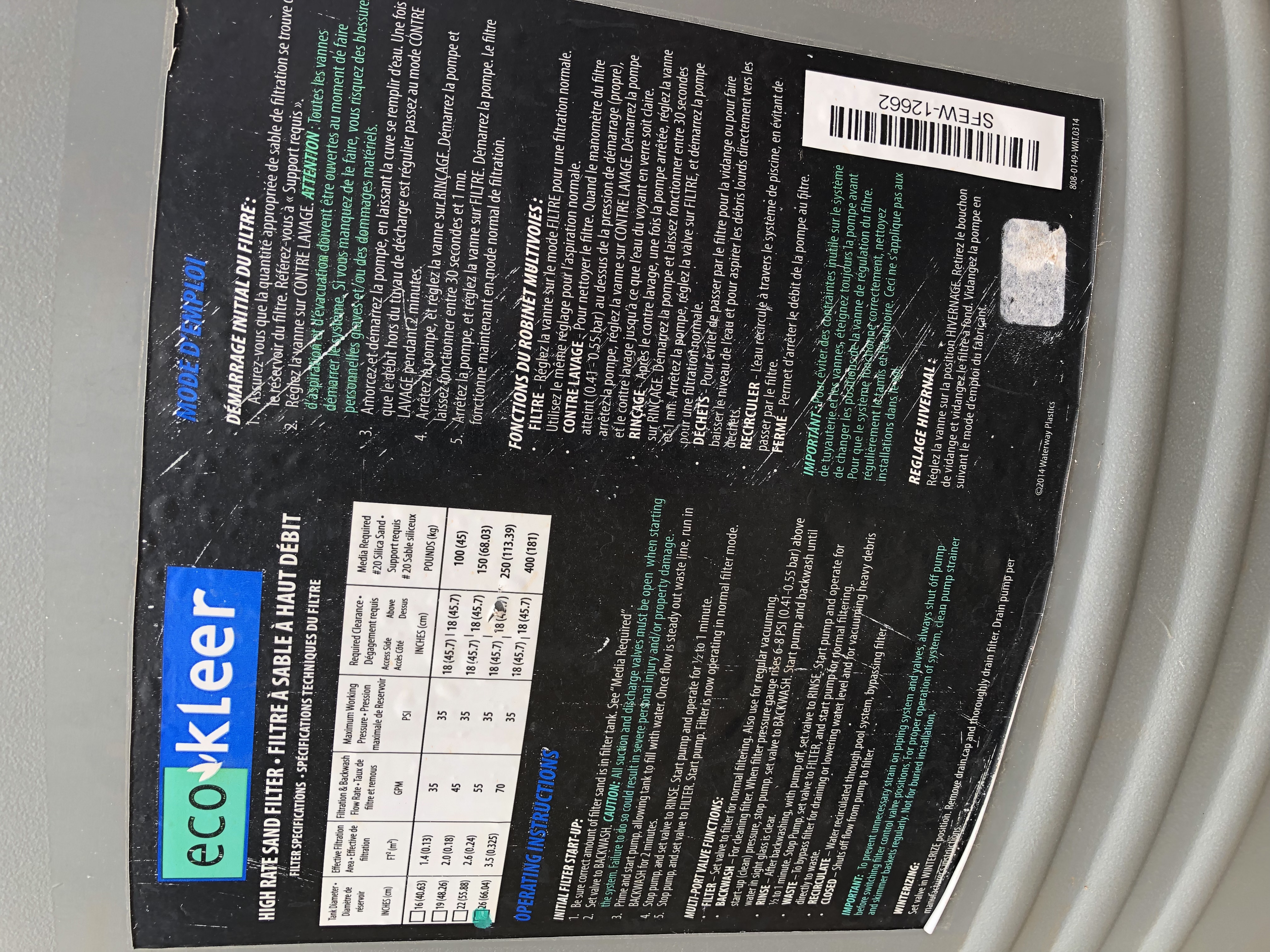 Waterway Plastics Sand Filter Valve, Split Nut Style, 2002-Current ...