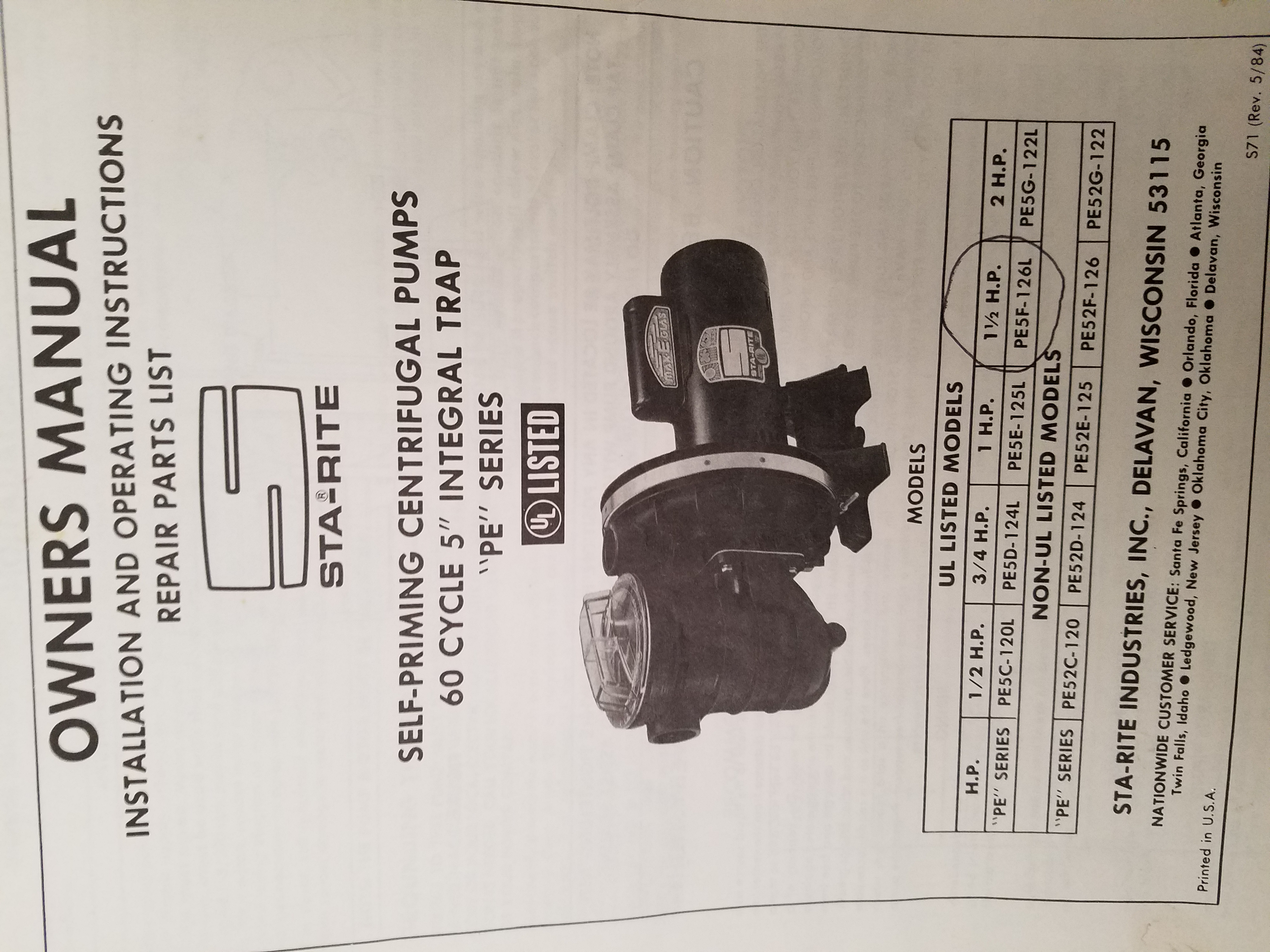 PureLine Sta-Rite Dura-Glas and Max-E-Glas Pump Seal Kit, Pre 1998 ...