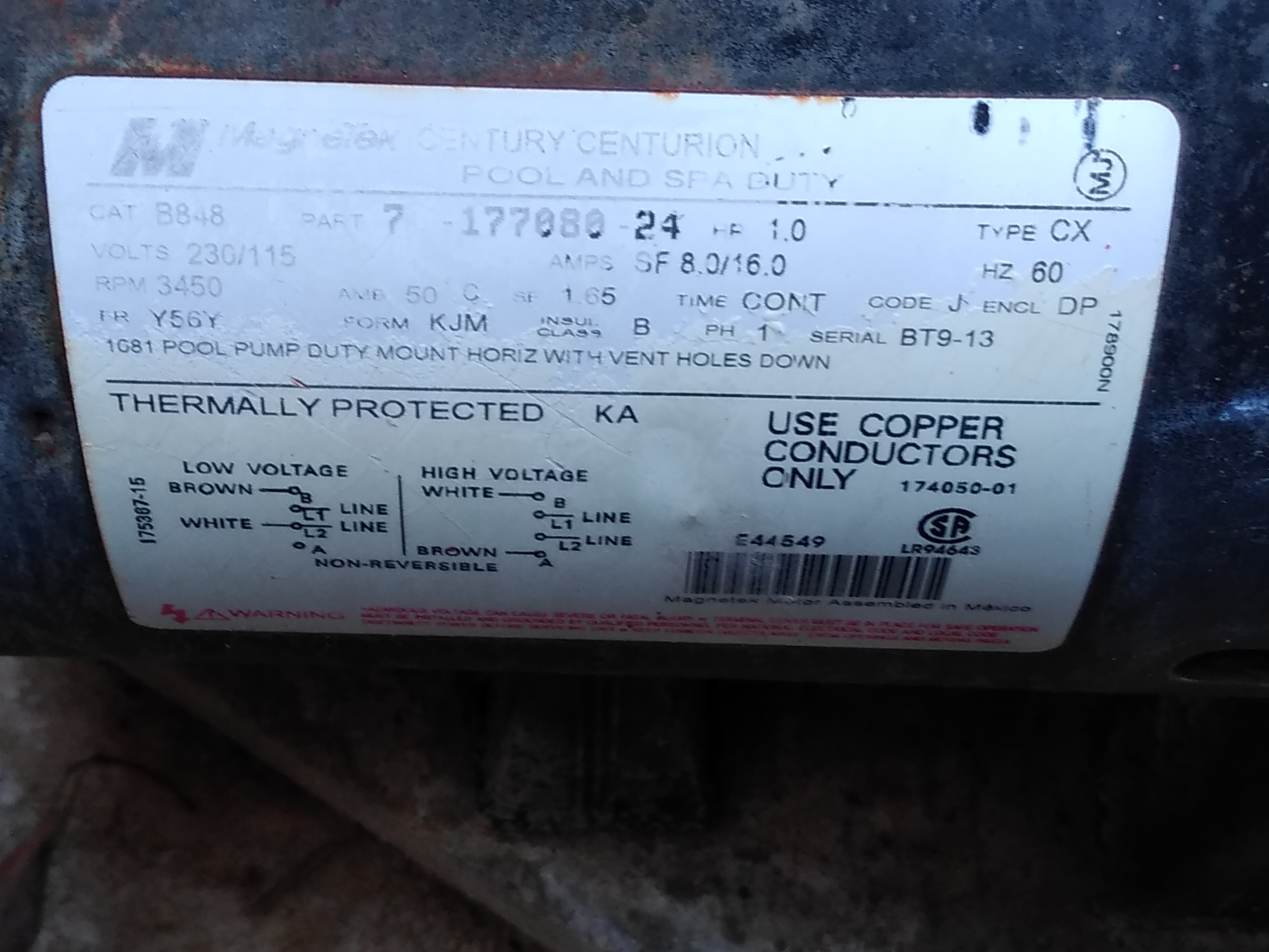 Questions for Century® (A.O. Smith) 1.0 HP Full Rate Pool Pump Motor ...