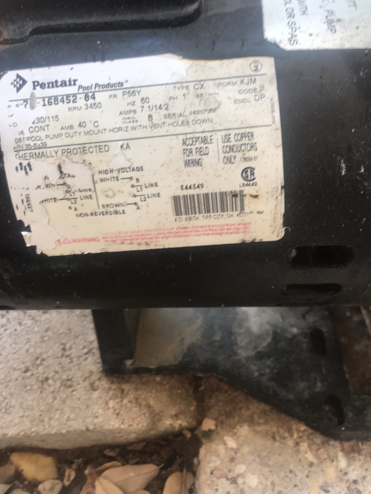 Questions for Century® (A.O. Smith) 1.0 HP Full Rate Pool Pump Motor ...