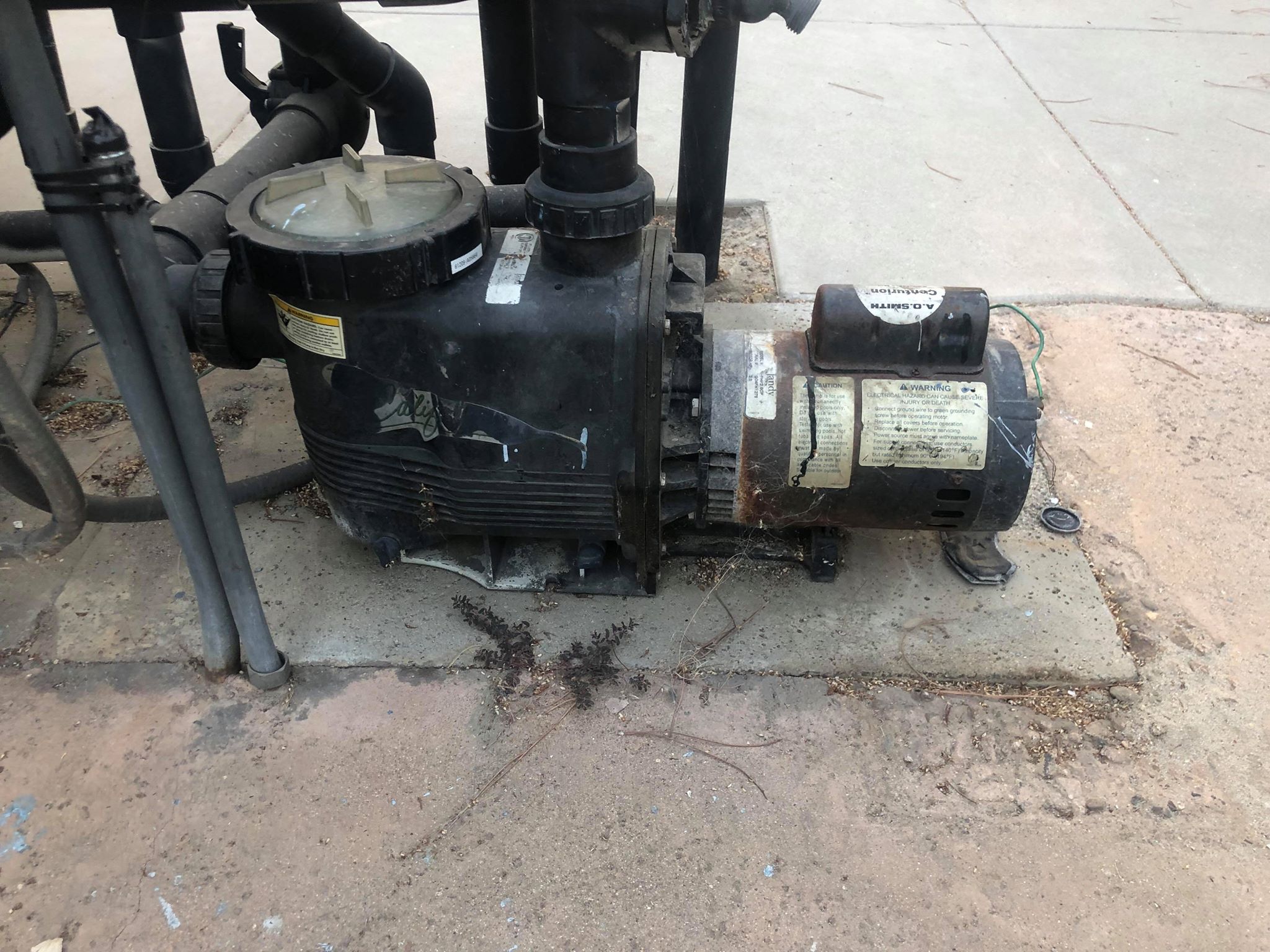 Century (A.O. Smith) 2.0 HP Full Rate Energy Efficient, Motor, Round ...