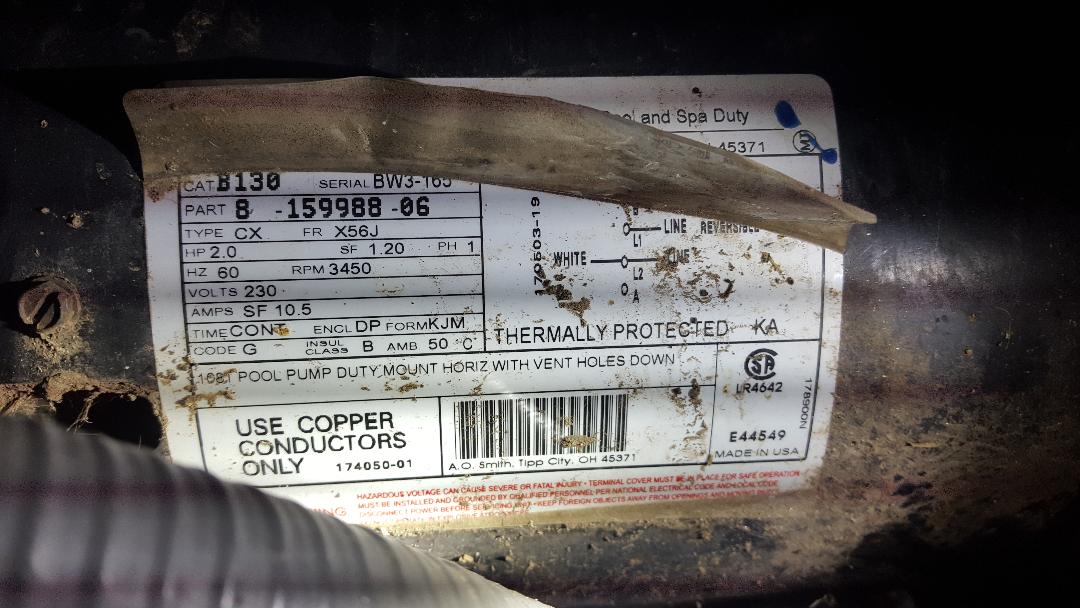 A.O. Smith Century 2.0 HP Round Flange 56J Full Rate EE Motor - B130 ...