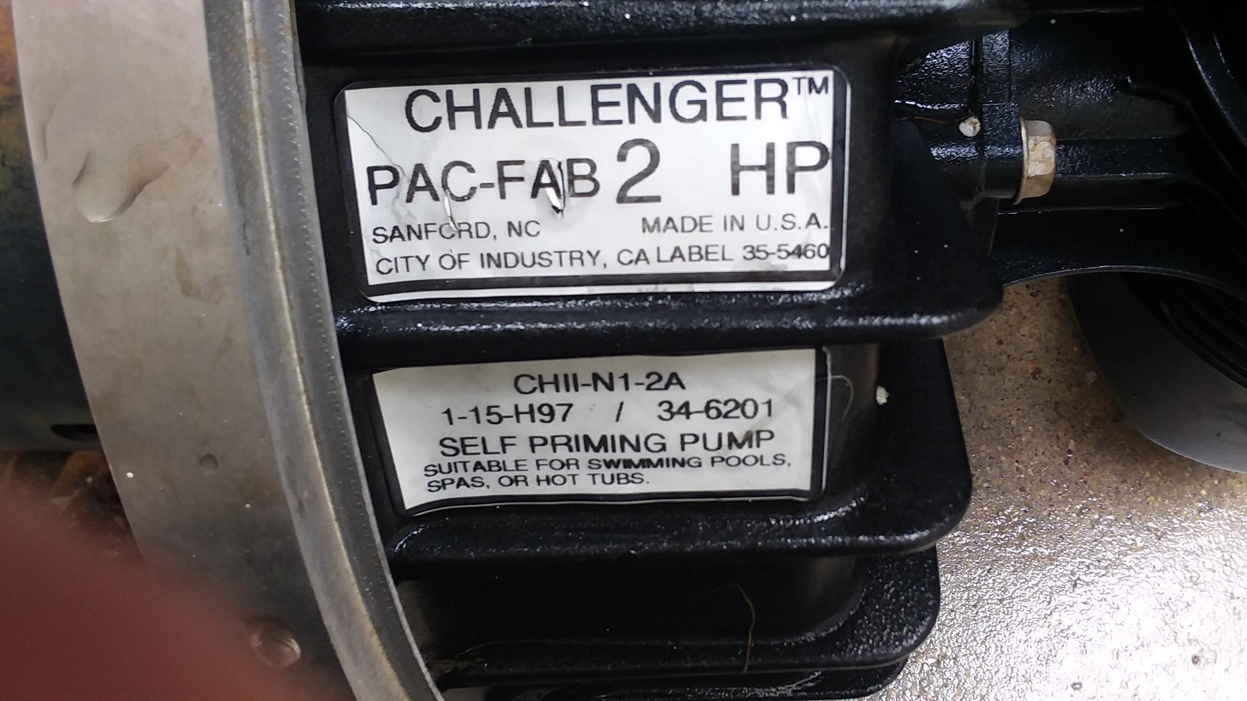Pentair PacFab Challenger Diffuser, CHII-Series Pump, 2.0HP Full Rate ...