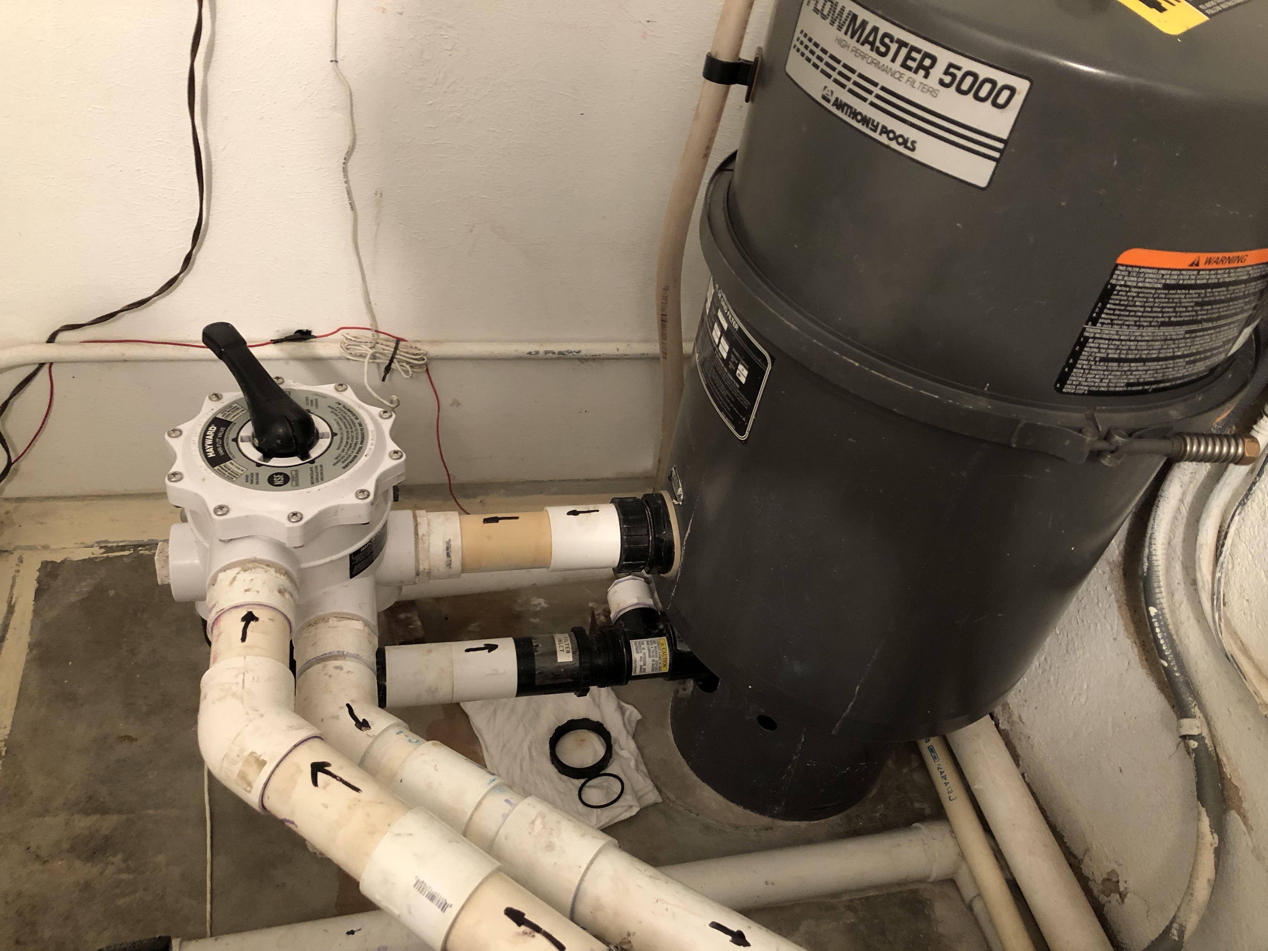 Hayward Vari-Flo Multiport Backwash Valve for DE Filter, 2" FPT ...