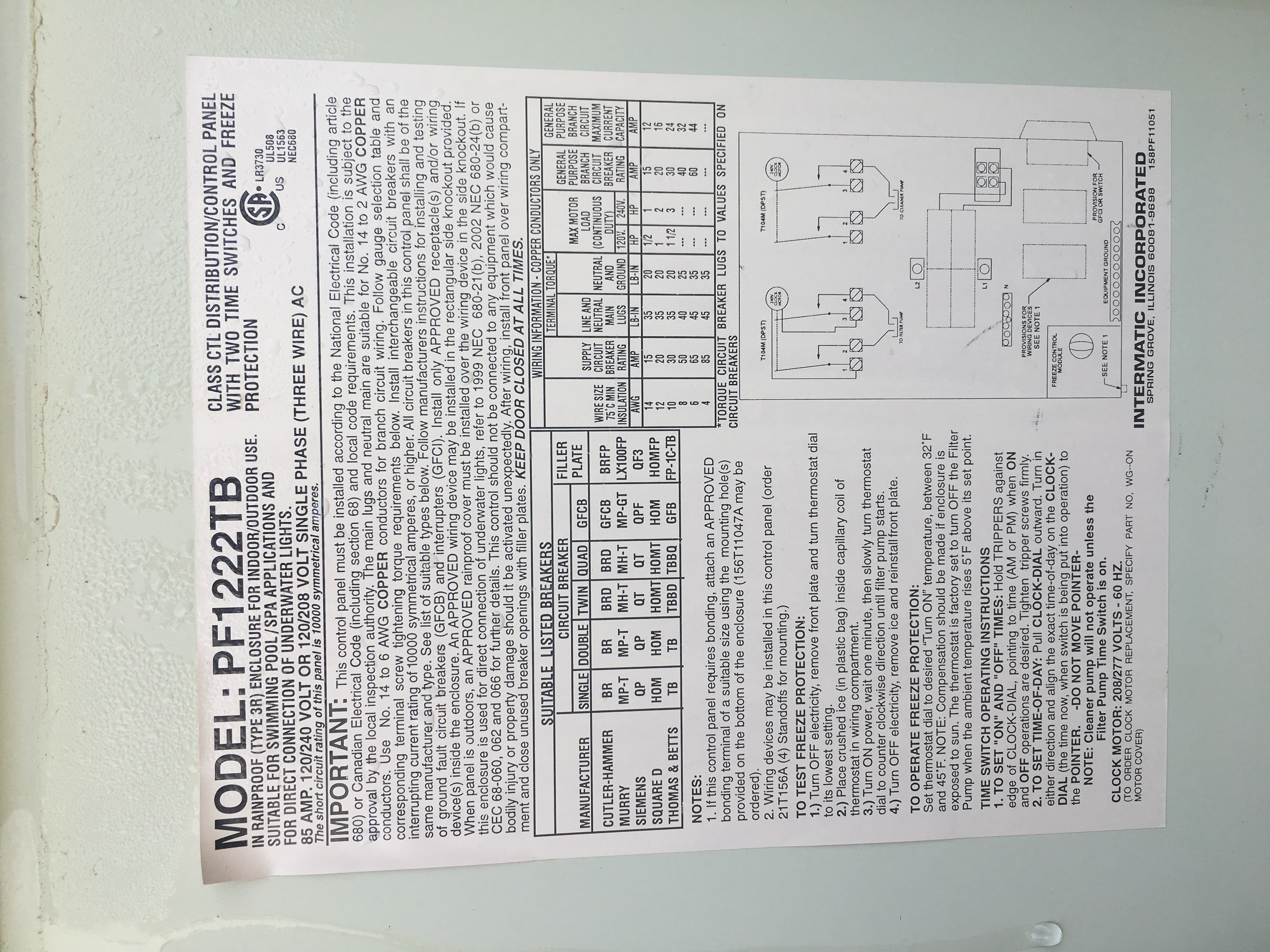 Intermatic Breaker Base - 124T2375 - INYOPools.com