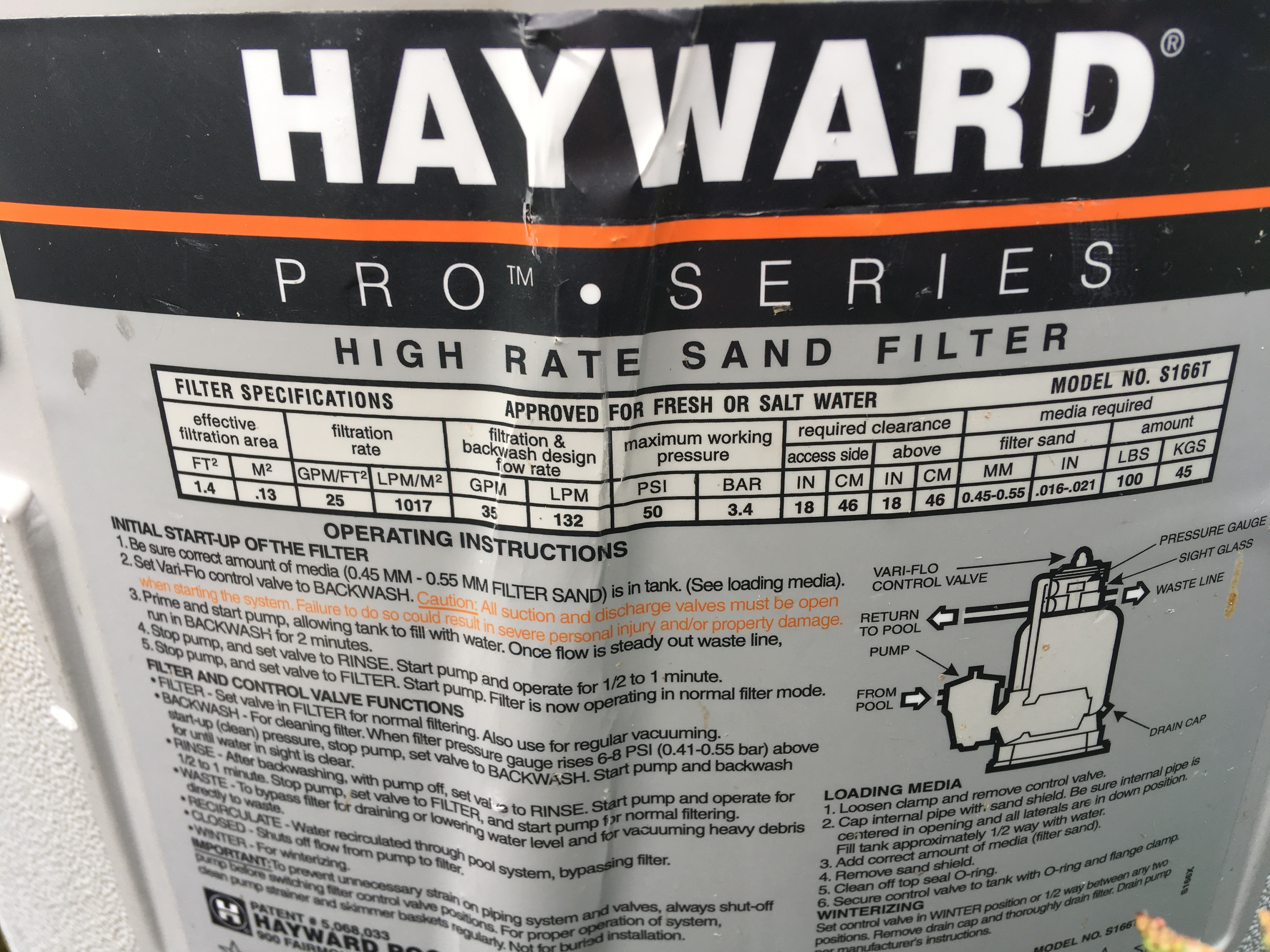 Pureline 19" Above Ground Pool Sand Filter System w/ 1.5 H.P Pump ...