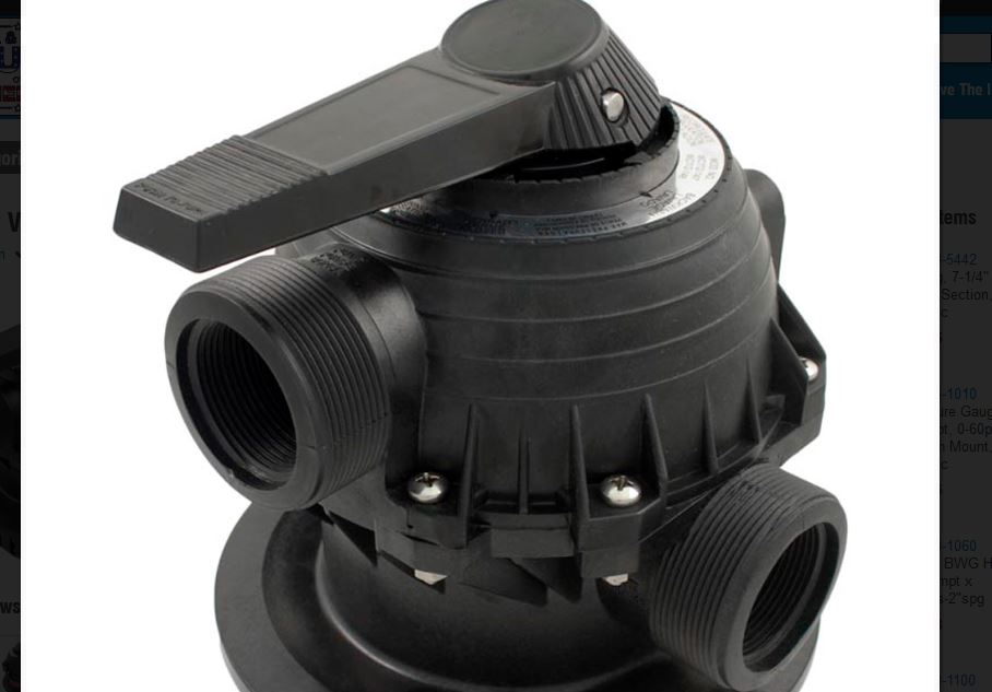 Praher Sta-Rite Cristal-Floo 2" Multiport Valve Top Mount - TM-22-L ...