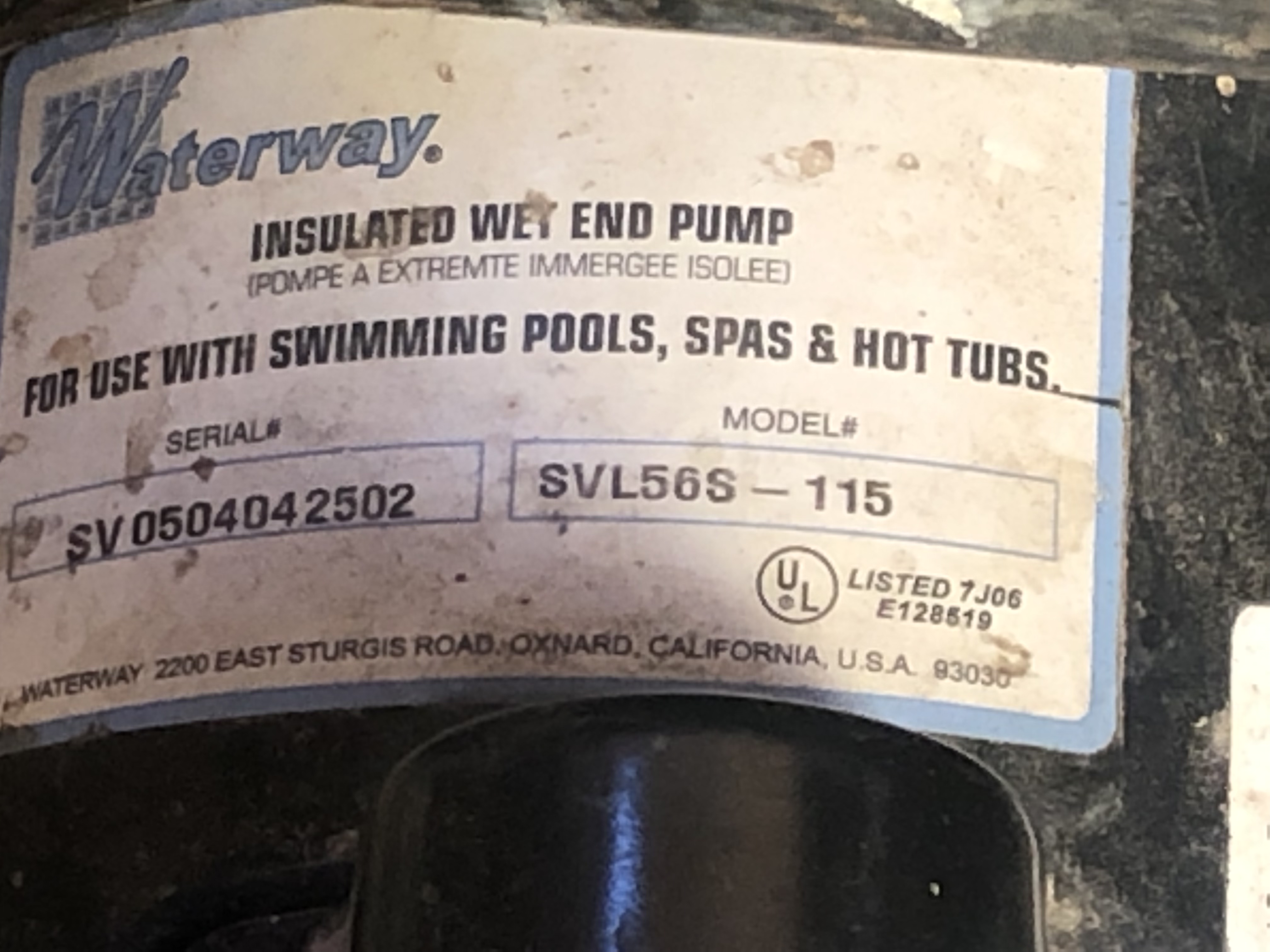 Waterway SVL56 1.5 HP Max Rate Pump - SVL56S-115 - INYOPools.com