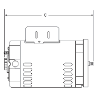 Century® (A.O. Smith) 1.0 HP Full Rate Pool Pump Motor - B2848 Square ...